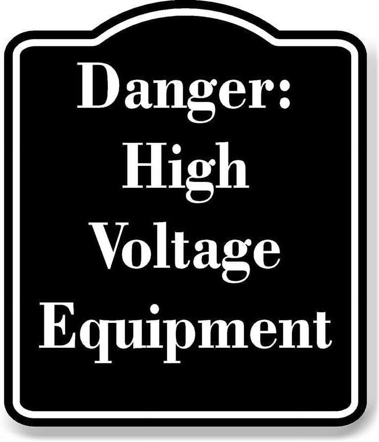 Danger High Voltage Equipment BLACK Aluminum Composite Sign Aluminum ...