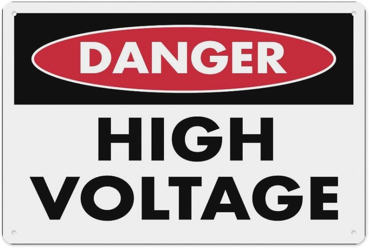 Danger High Voltage Sign 8"x12" - Aluminum Tin Warning for Home Outdoor ...