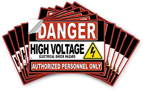 Danger High Voltage Sign - for Indoor or Outdoor Use - Electric Shock ...