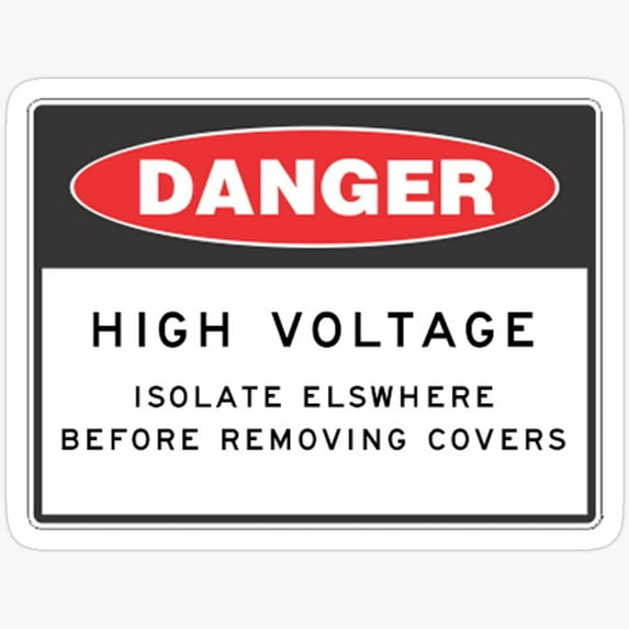 Danger - High Voltage Sign Sticker Phone Decal Water Bottle Stickers ...