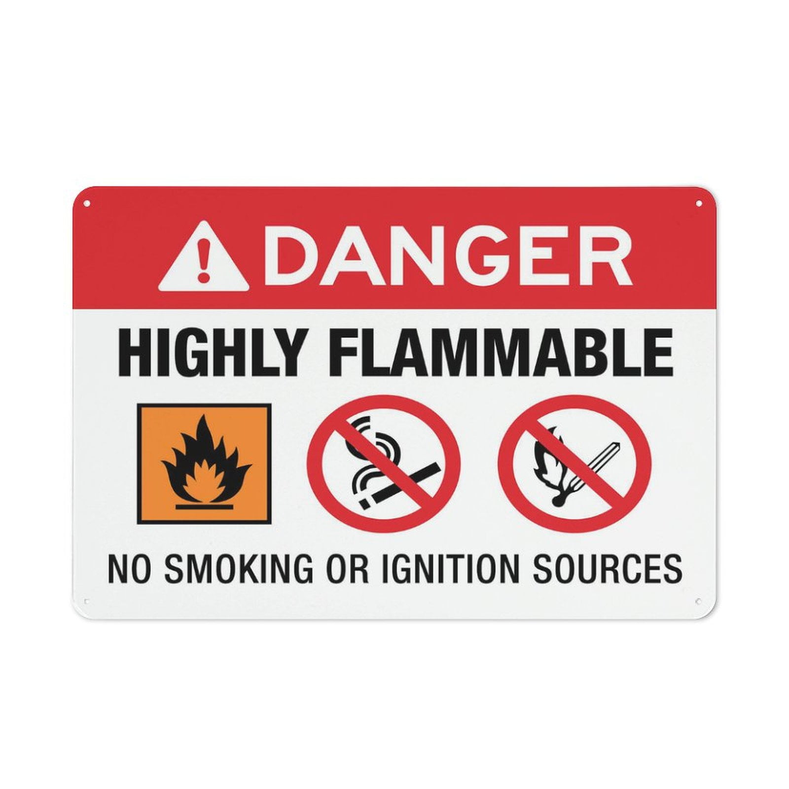 Danger Highly Flammable No Smoking Or Ignition Sources Sign Warning ...