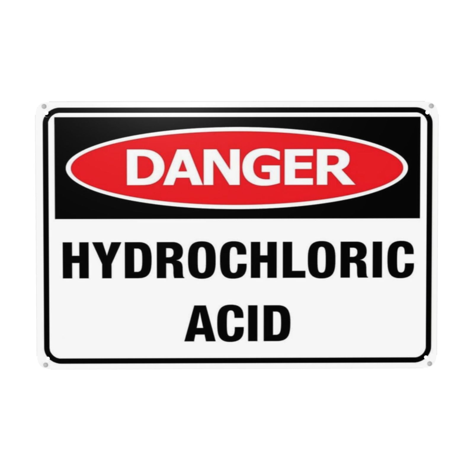 Danger Hydrochloric Acid Tin Sign Warning Metal Sign Vintage Sign Wall ...