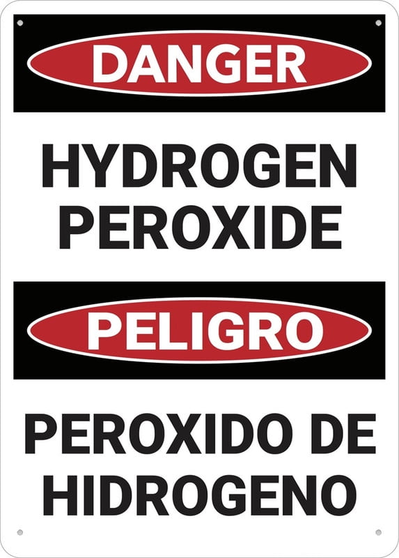 Danger Hyrdrogen Peroxide Sign Signs Outdoor, Uv Printed Aluminum 12 X ...