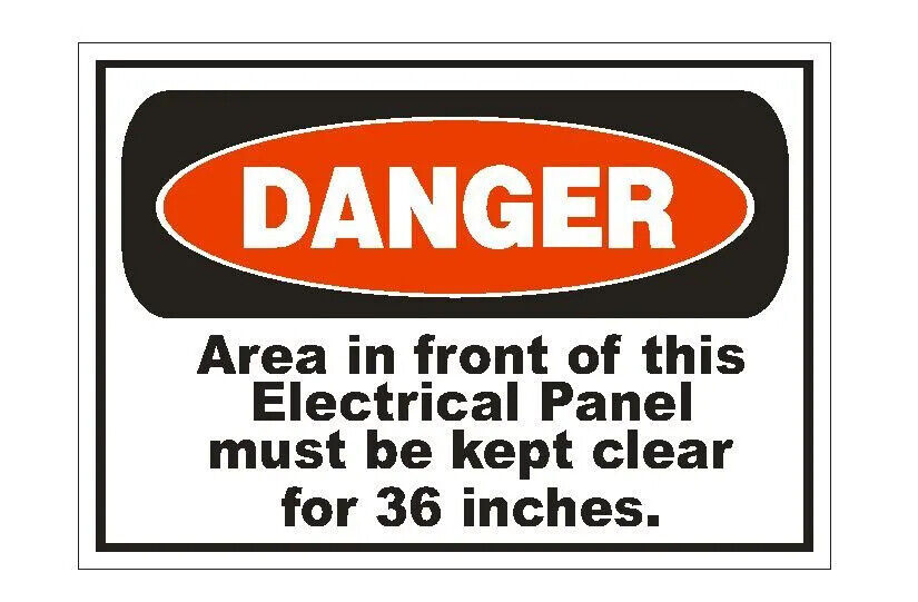 Danger Keep Area Clear Electrical Safety Sign metal aluminium Wall Sign ...
