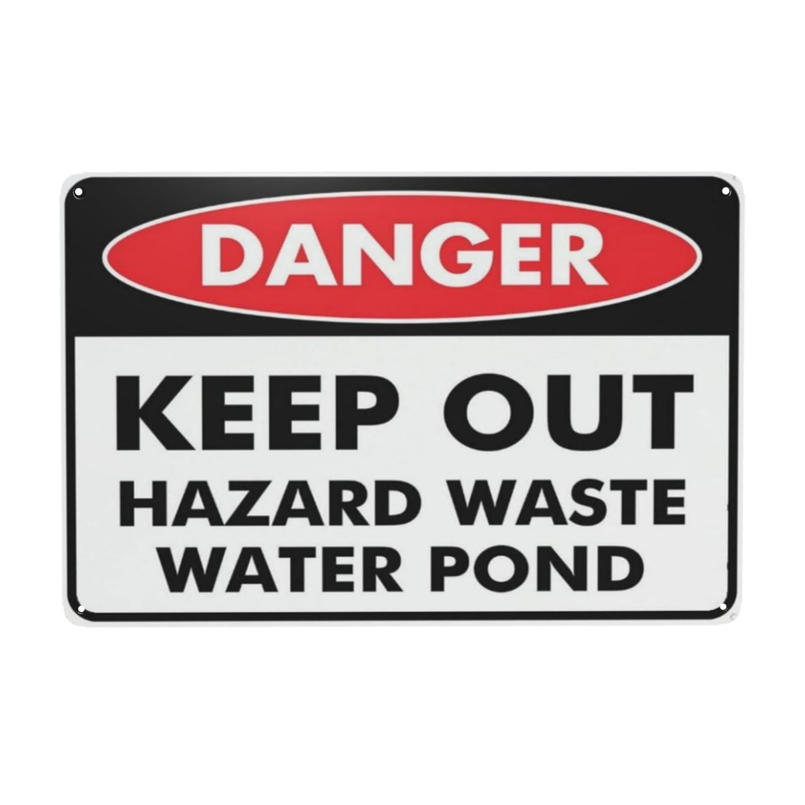 Danger Keep Out Hazard Waste Water Pond Sign Tin Sign Warning Metal ...