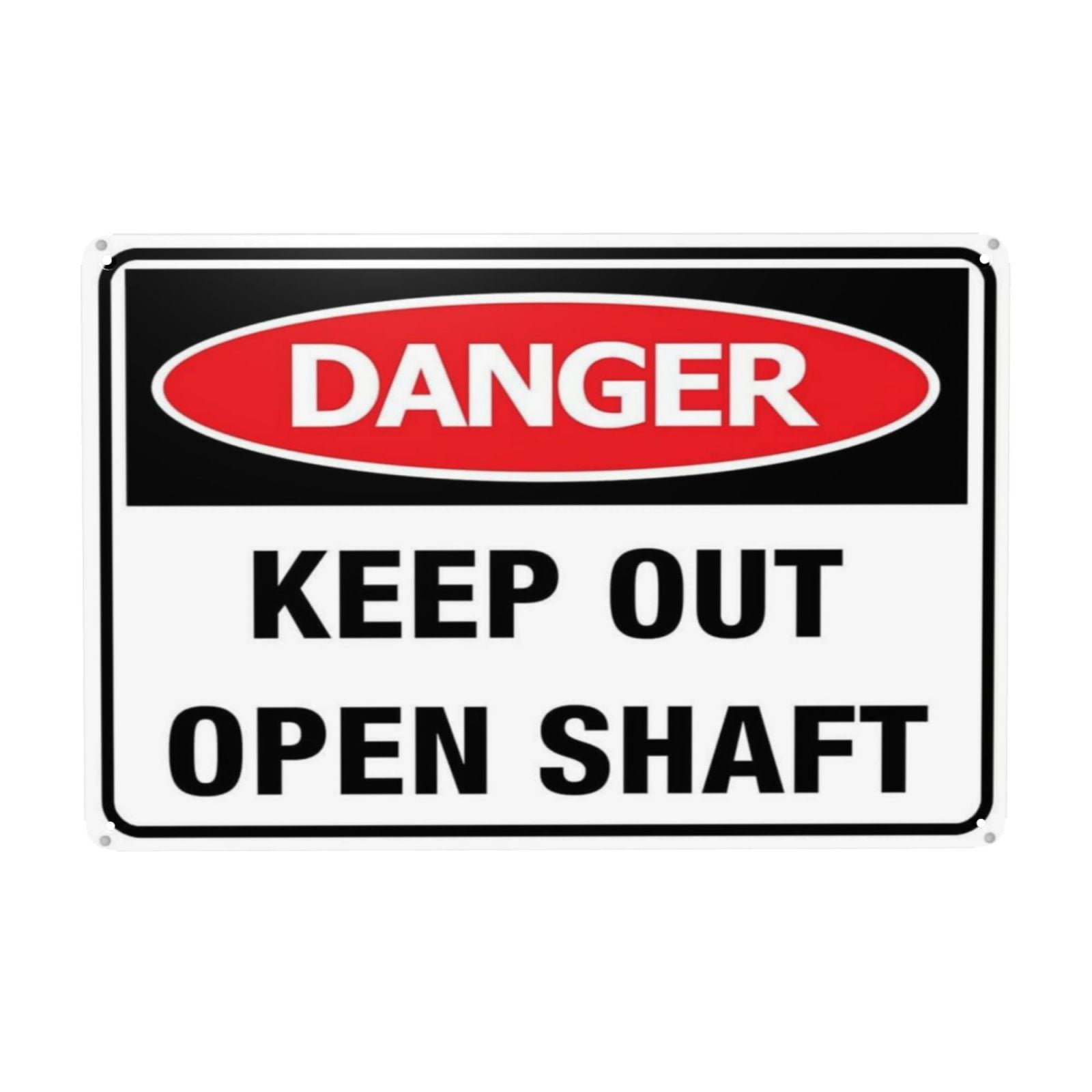 Danger Keep Out Open Shaft Tin Sign Warning Metal Sign Vintage Sign ...
