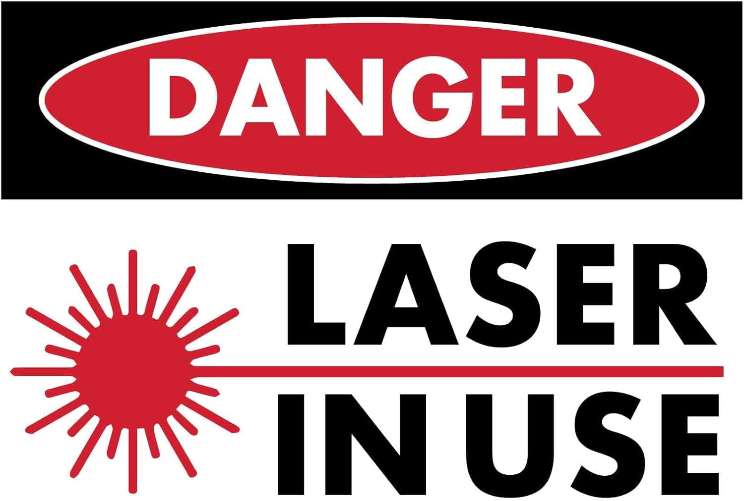 Danger Laser In Use Sign Danger Signs 8 X 12 Inch Metal Tin Sign ...