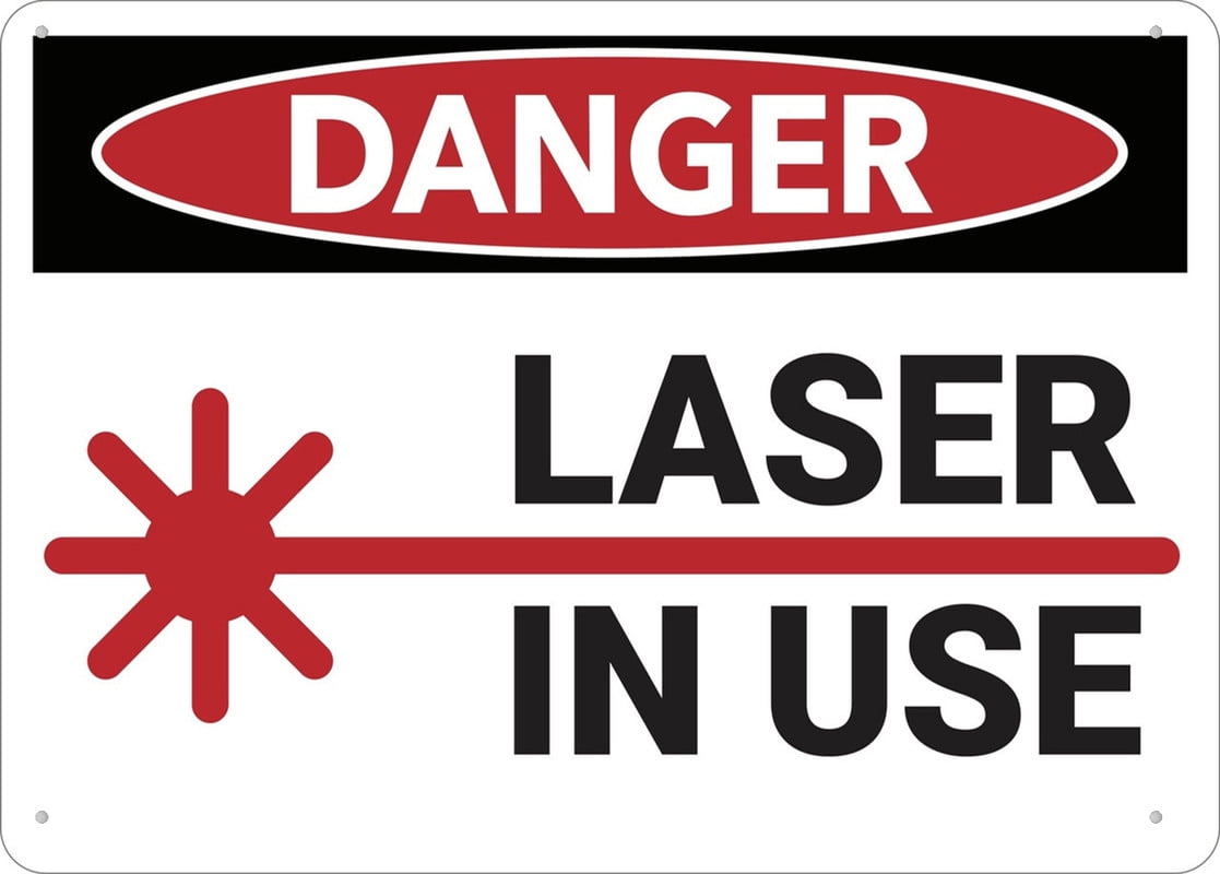 Danger Laser In Use Sign For House 12" X 8" Yard Sign, Premium Aluminum ...