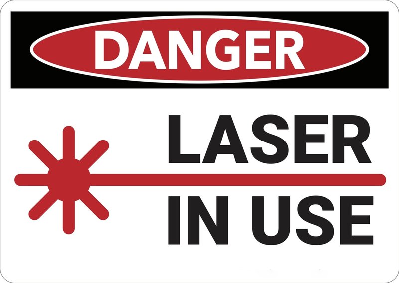 Danger Laser In Use Sign Safety Restriction Alert Attention Caution ...