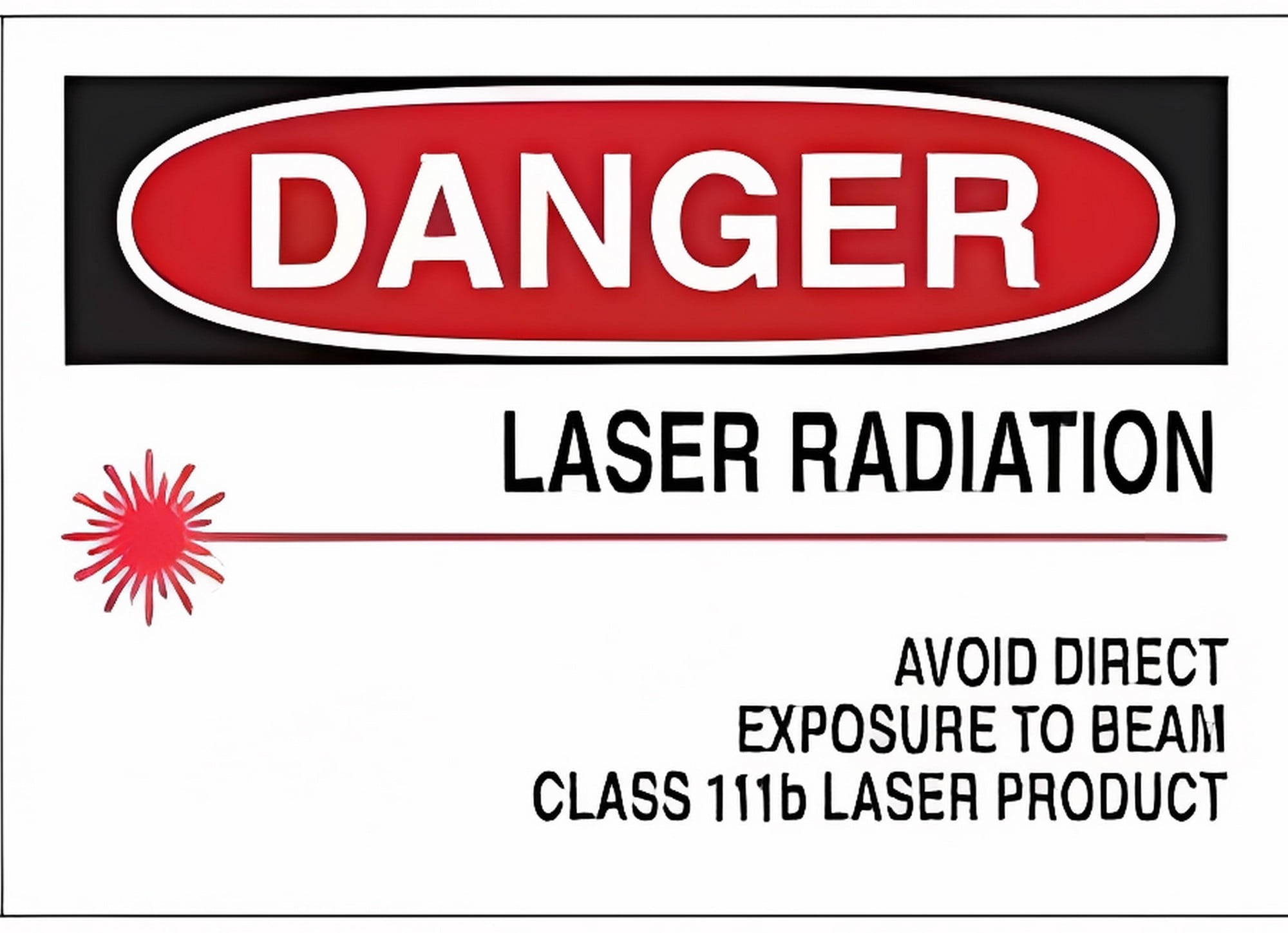 Danger Laser Radiation Avoid Direct Exposure to Beam Class 111B Laser ...