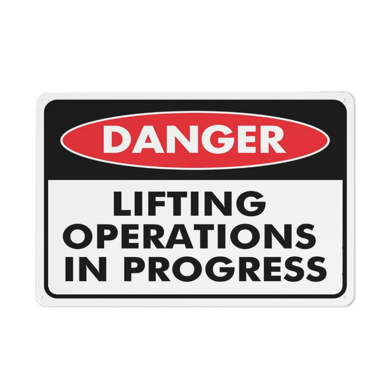 Danger Lifting Operations In Progress Sign 8 X 12 Inches Rust Free ...