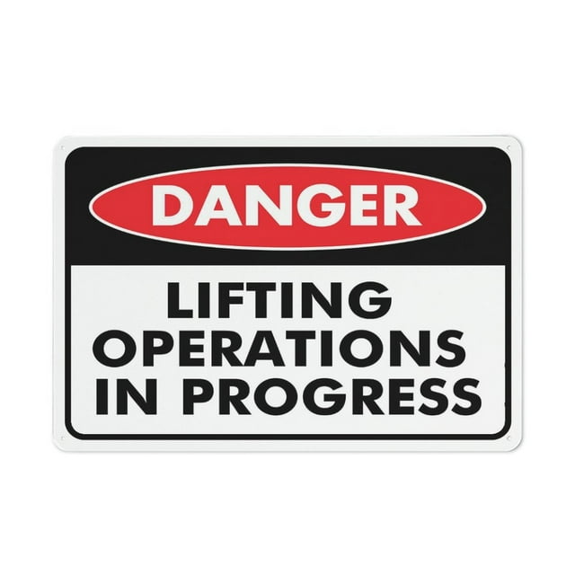 Danger Lifting Operations In Progress Sign 8 X 12 Inches Rust Free ...