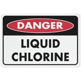 Danger Liquid Chlorine Sign Signs Outdoor, Uv Printed Aluminum 12 X 8 ...