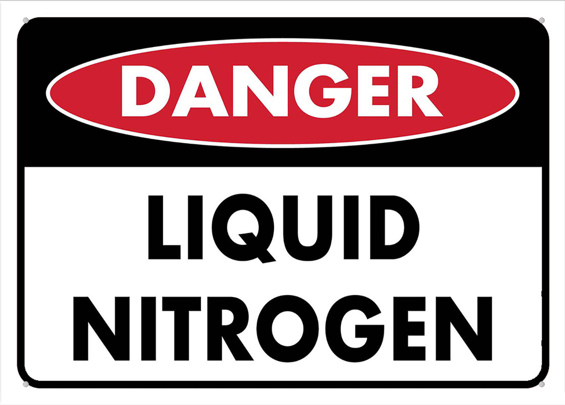 Danger Liquid Nitrogen Sign Outdoor Metal Sign - 12 X 8 Metal Signs For ...