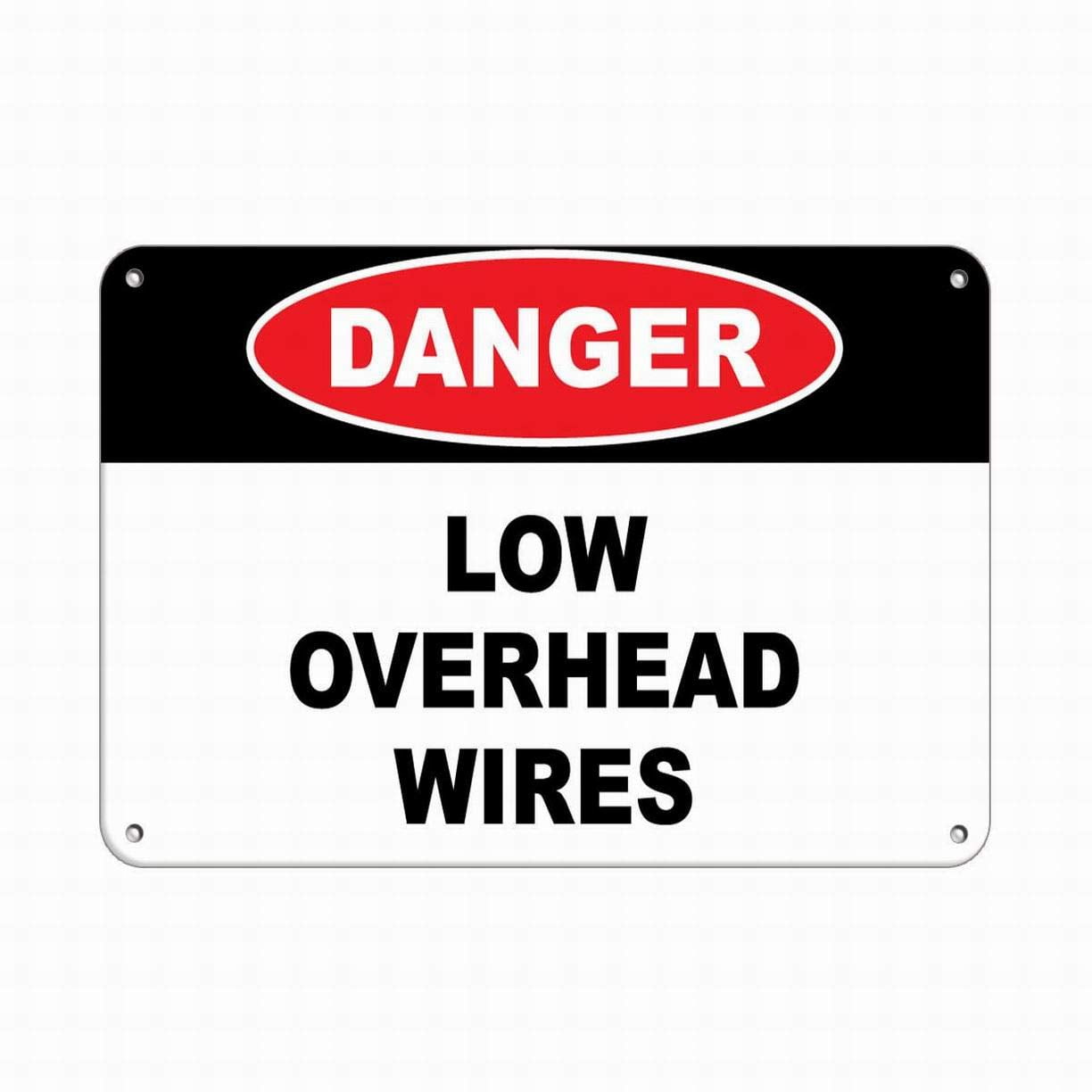 Danger Low Overhead Wires Hazard Sign Hazard Labels Notice Sign Safety ...