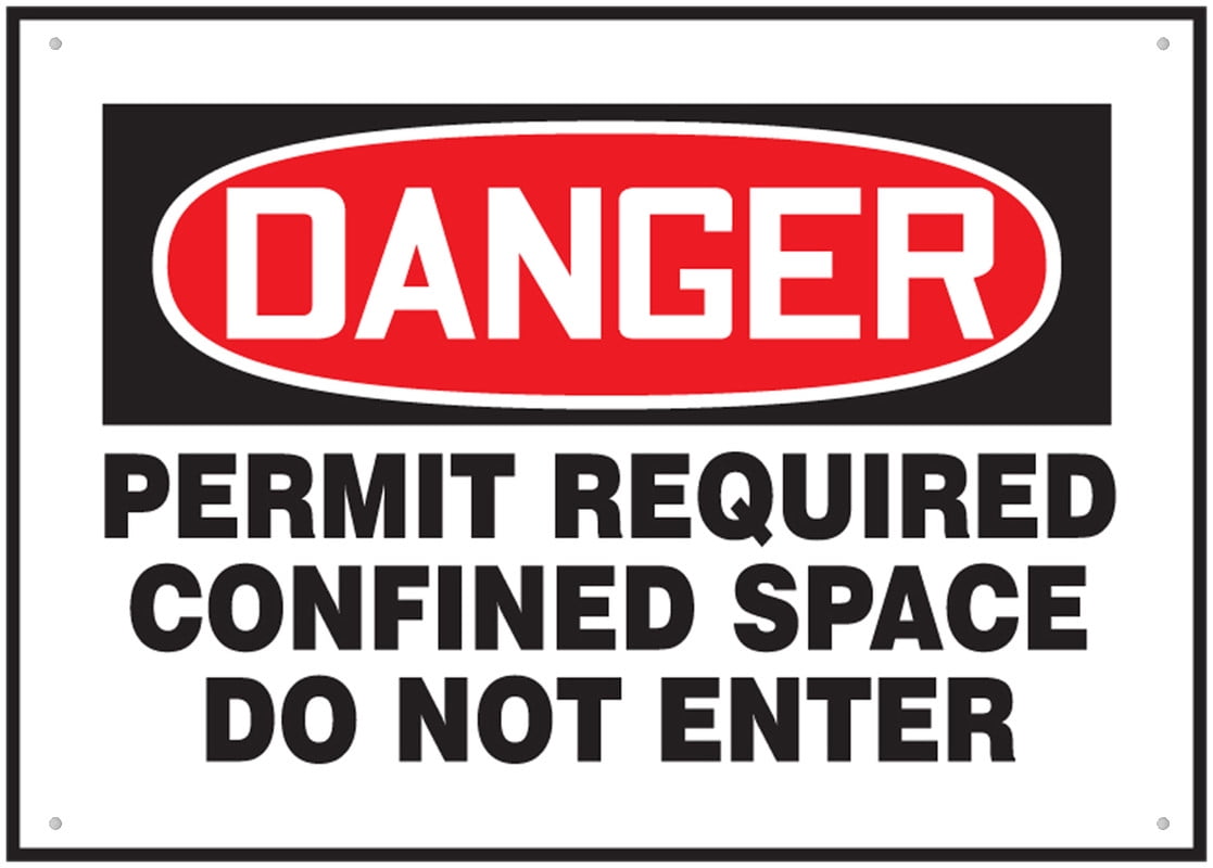 Danger Magnetic Safety Sign Permit Required Confined Space Do Not Enter ...