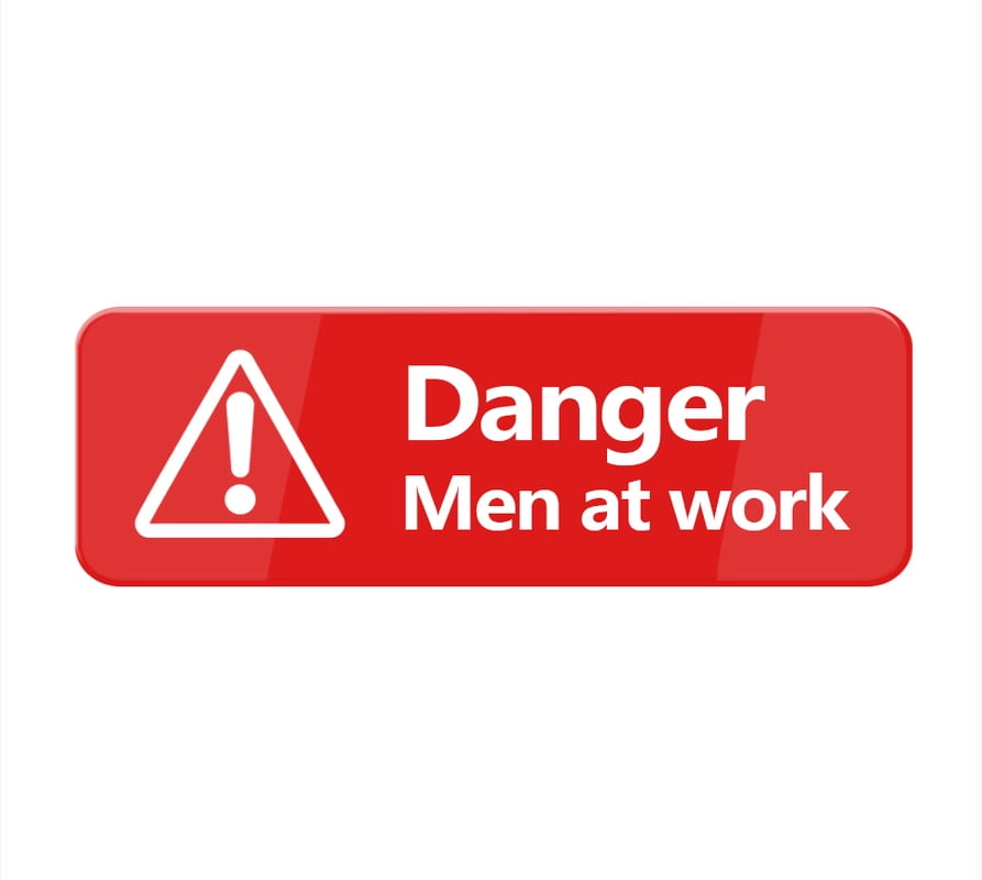Danger Men At Work Sign,Acrylic Sign Safety Informative Sign With ...