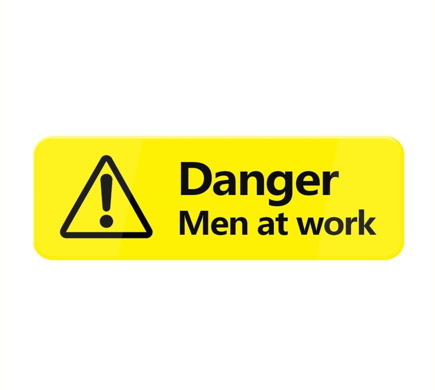 Danger Men At Work Sign,Acrylic Sign Safety Informative Sign With ...