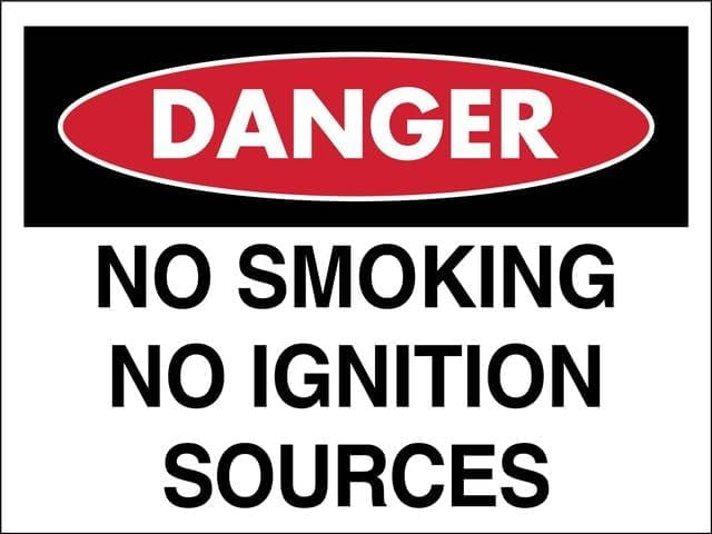 Danger No Smoking No Ignition Sources Sign Safety Restriction Alert ...