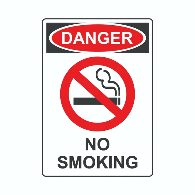 Danger No Smoking Sign Decal Sticker Phone Decal Water Bottle Stickers ...