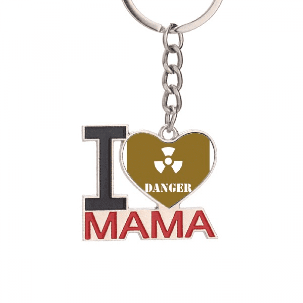 Danger Nuclear Body Lucky Keychain Metal Keyring Holder Love MAMA ...