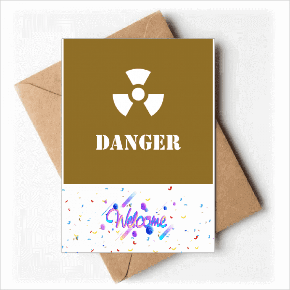 Danger Nuclear Body Lucky Welcome Back Greeting Cards Envelopes Blank ...