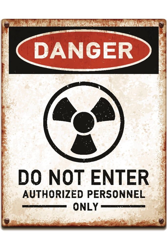 Danger Nuclear Energy Radiation Authorized Personnel Warning Cool Wall ...