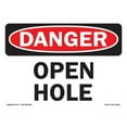 Danger Open Hole OSHA Vinyl Decal Sign - Walmart.com