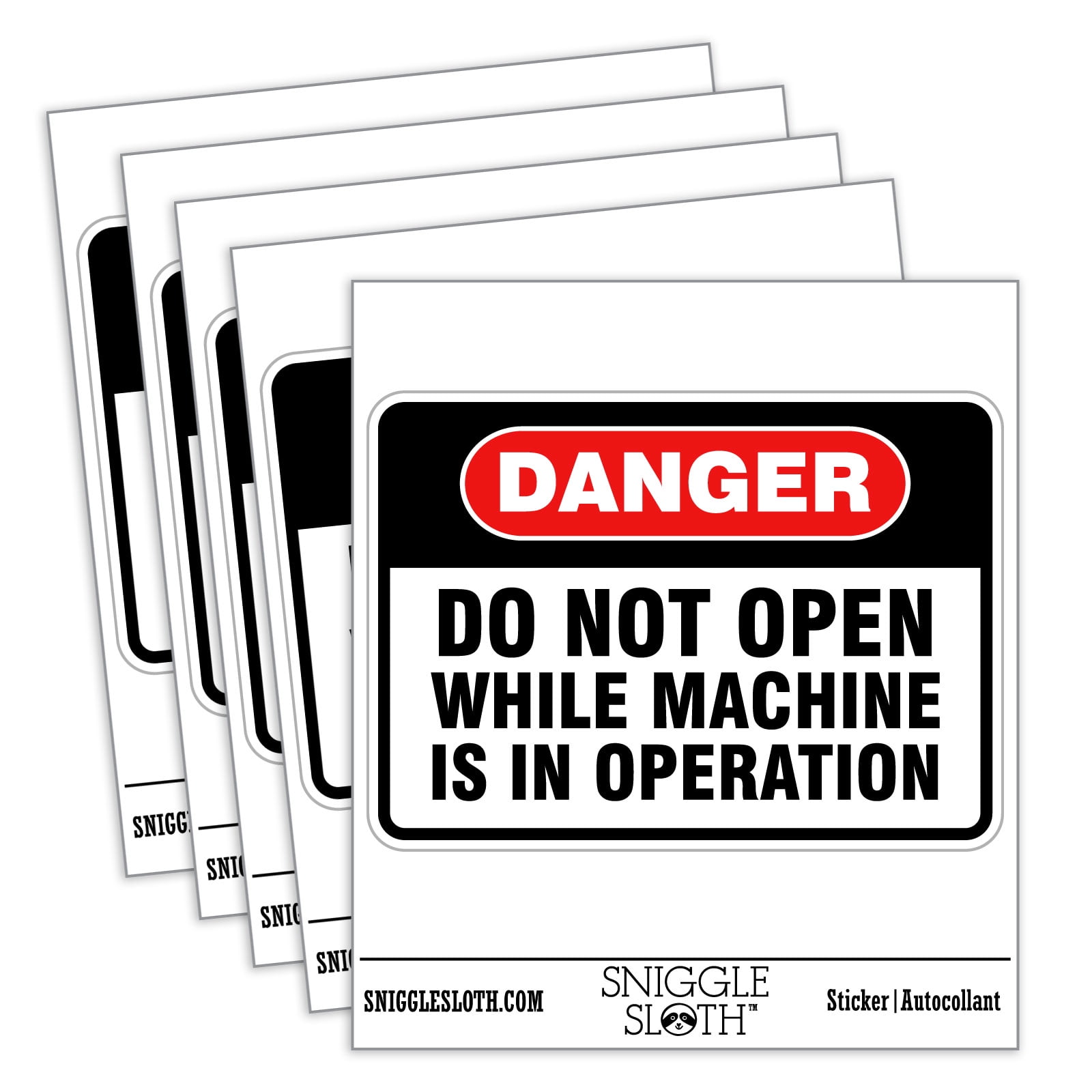 Danger Do Not Open Machine In Operation Car Window Bumper Water Bottle ...