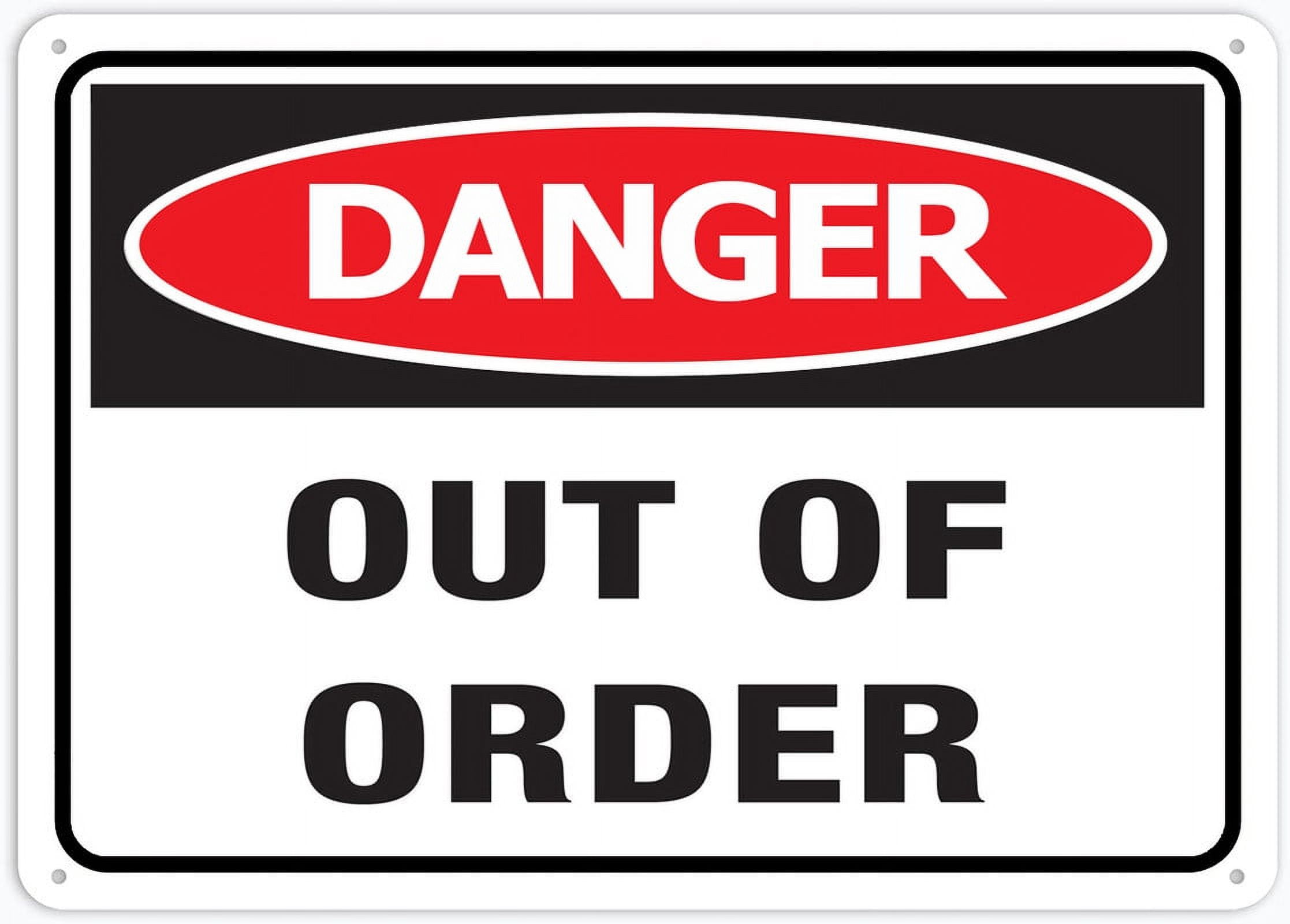 Danger Out Of Order 12X8 Inch Tin Sign Great For Garden And Yard Wall ...