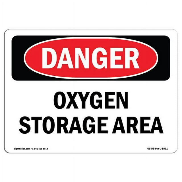 Danger Oxygen Storage Area OSHA Decal Sign - Walmart.com