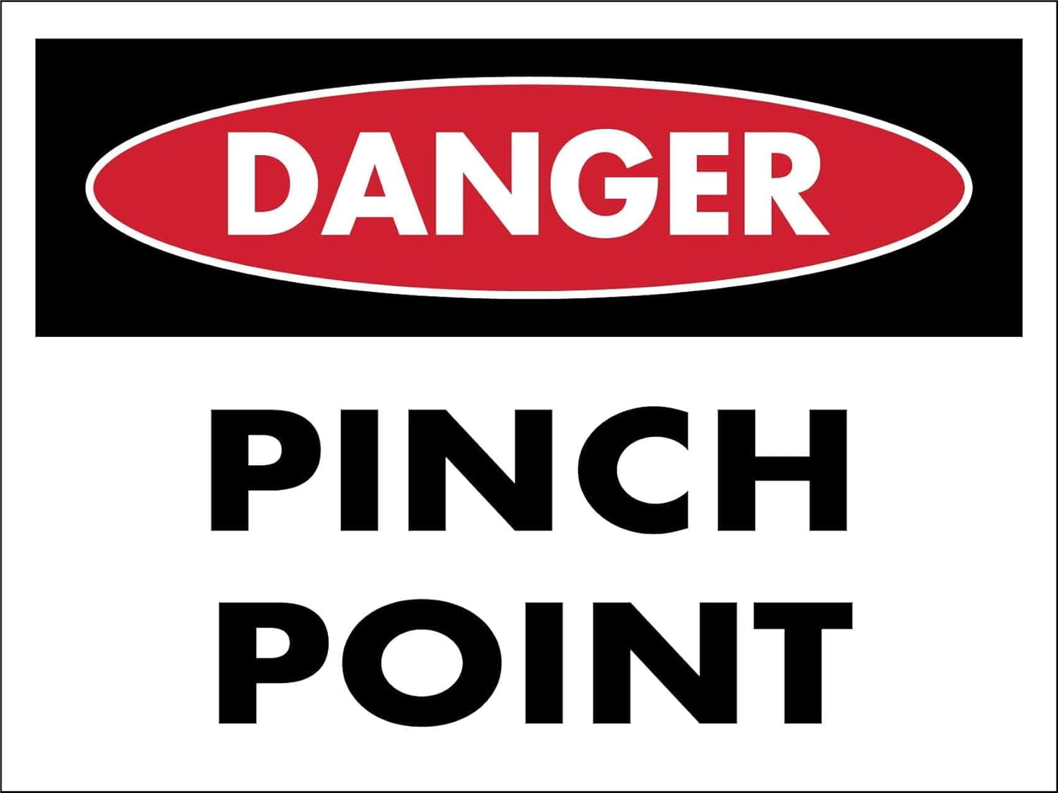 Danger Pinch Point Sign Danger Signs 8 X 12 Inch Metal Tin Sign Warning ...