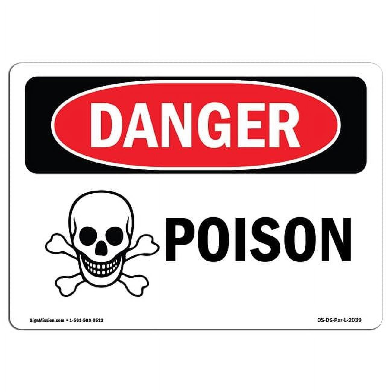 Danger Poison OSHA Decal Sign - Walmart.com