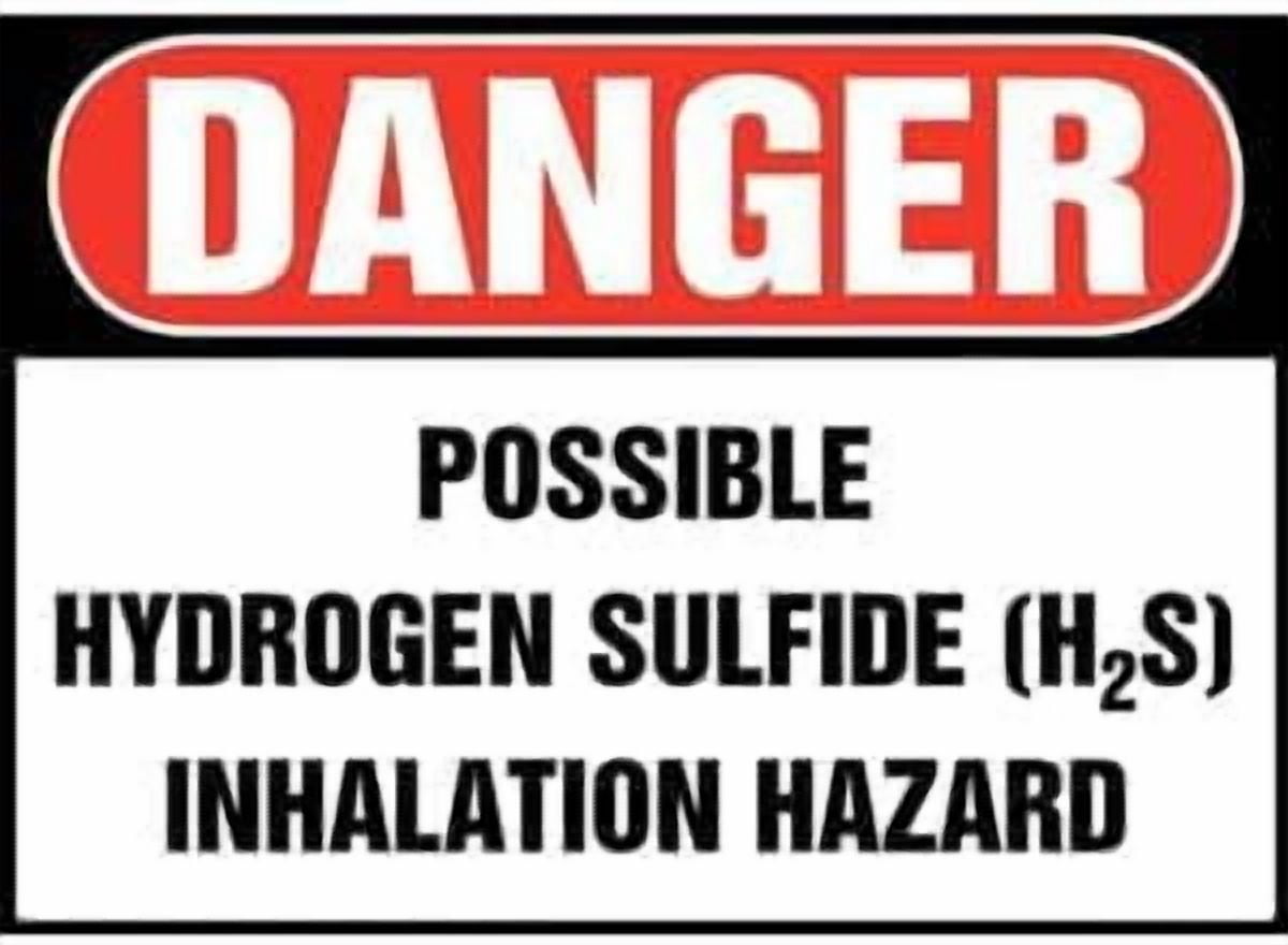 Danger: Possible Hydrogen Sulfide Inhalation Hazard Sign - OSHA – Metal ...