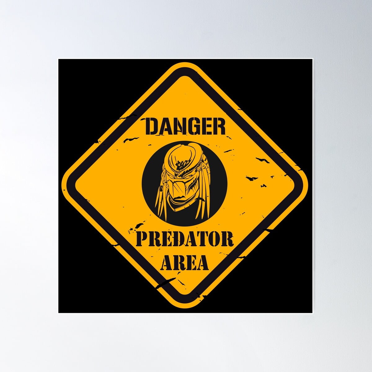 Danger Predator Area Poster Wall Art, Modern Wall Decor For Living Room ...