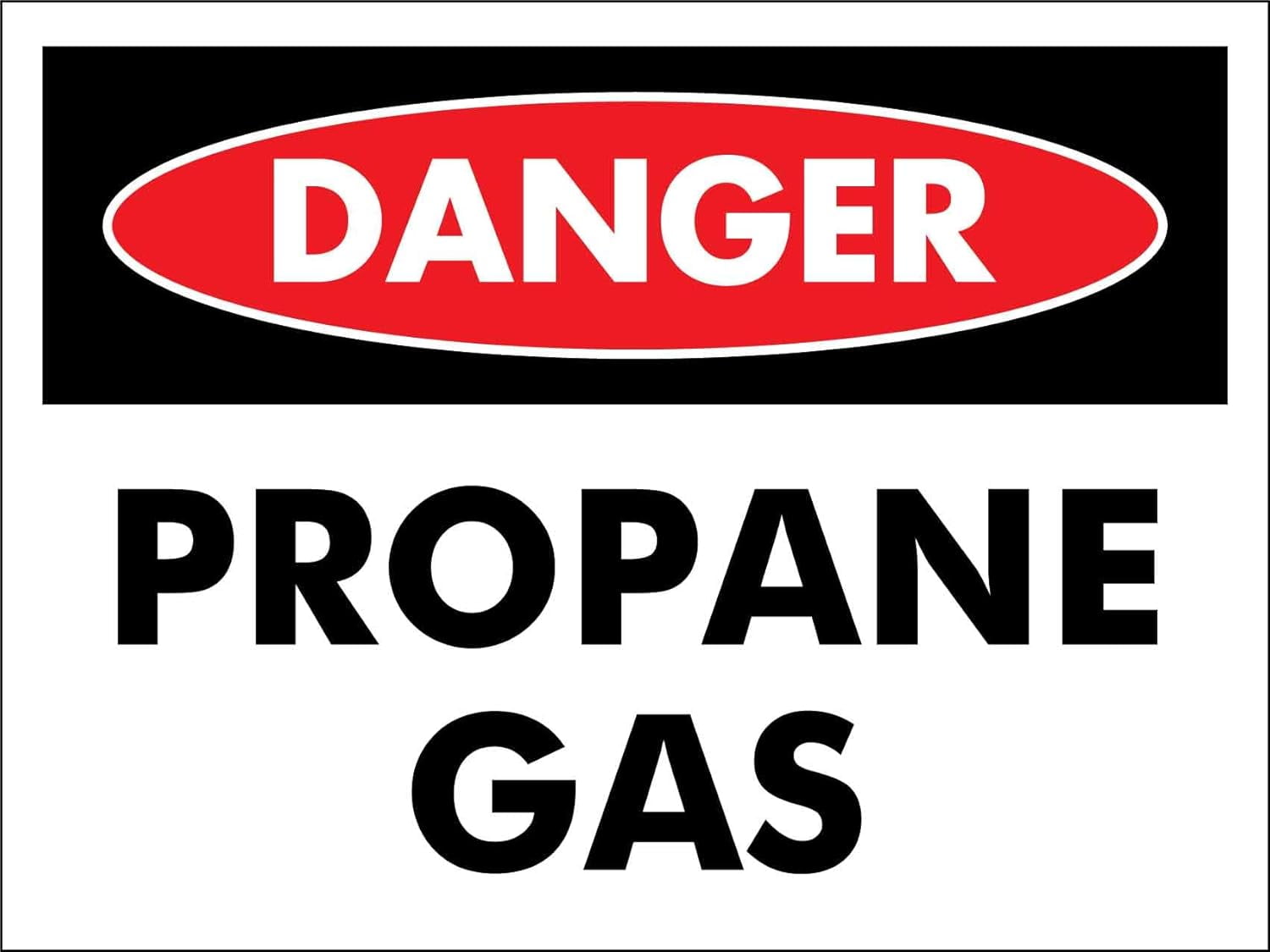 Danger Propane Gas Sign Danger Signs 8 X 12 Inch Metal Tin Sign Warning ...