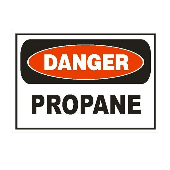 Danger Propane Metal Sign Safety Sign Decal Label Size: 16 x 12 Inch ...