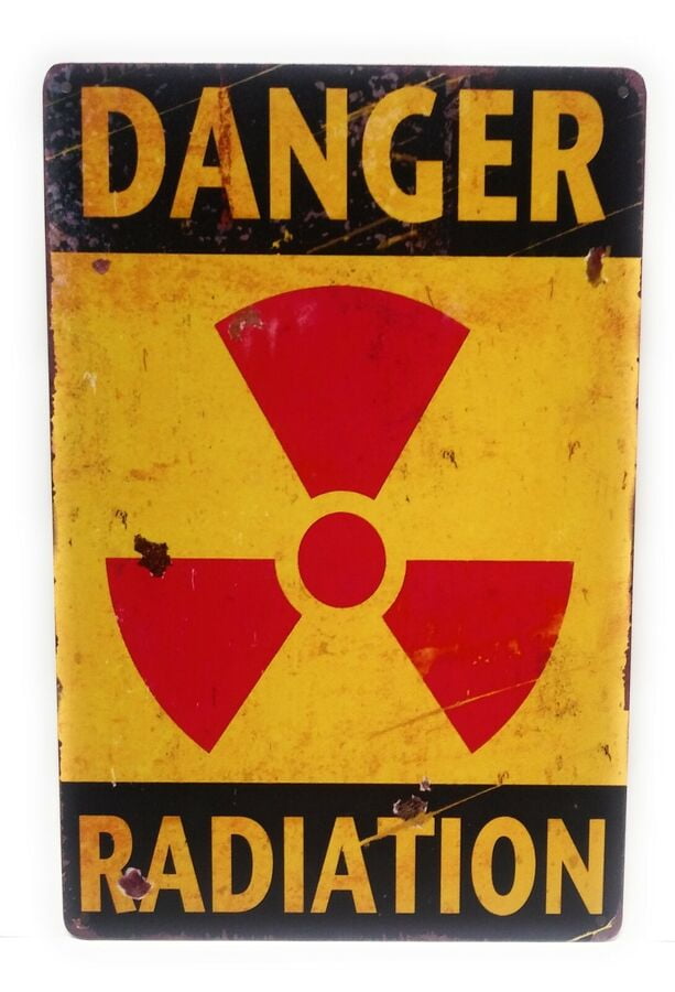 Danger Radiation Metal Tin Sign Warning Sign Radiation Warning Sign ...