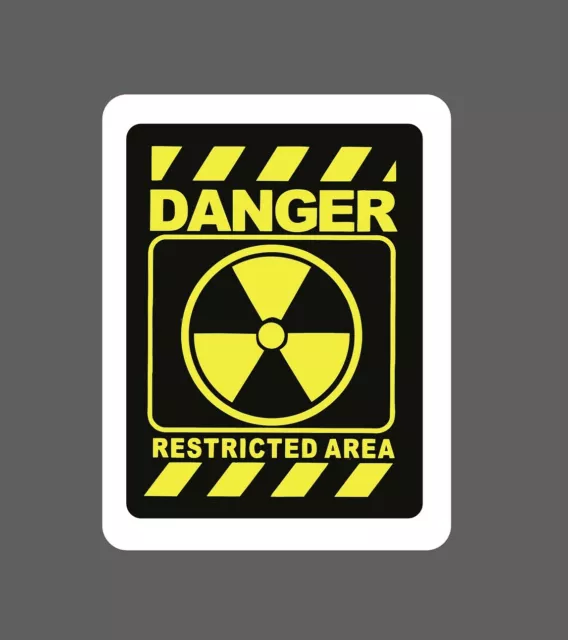 Danger Restricted Area Sticker Waterproof Sticker Phone Decal Water ...