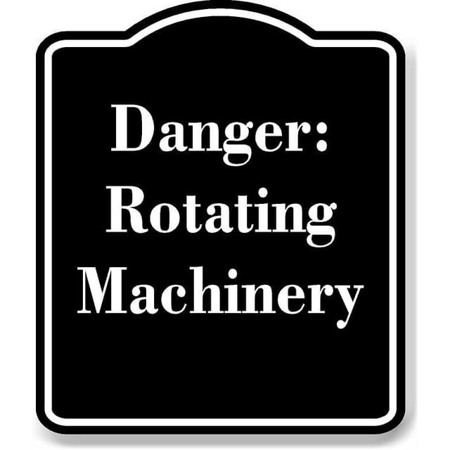 Danger Rotating Machinery BLACK Aluminum Composite Sign Aluminum ...