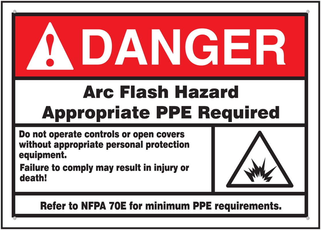 Danger Safety Label Arc Flash Hazard Appropriate Ppe Required Symbol ...