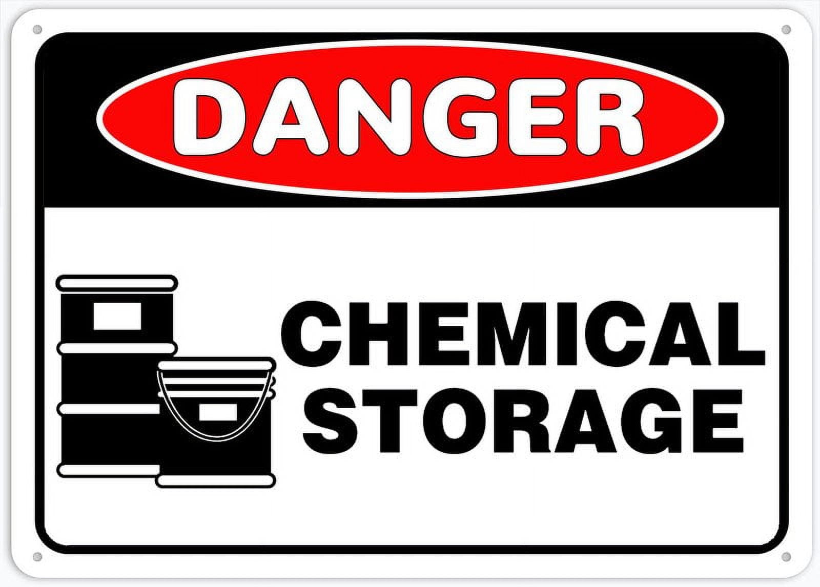 Danger Safety Label Chemical Storage Sign Safety Restriction Alert ...