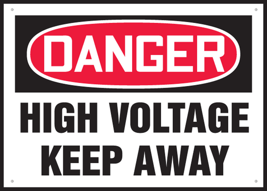 Danger Safety Label High Voltage Keep Away Signs Outdoor, Uv Printed ...