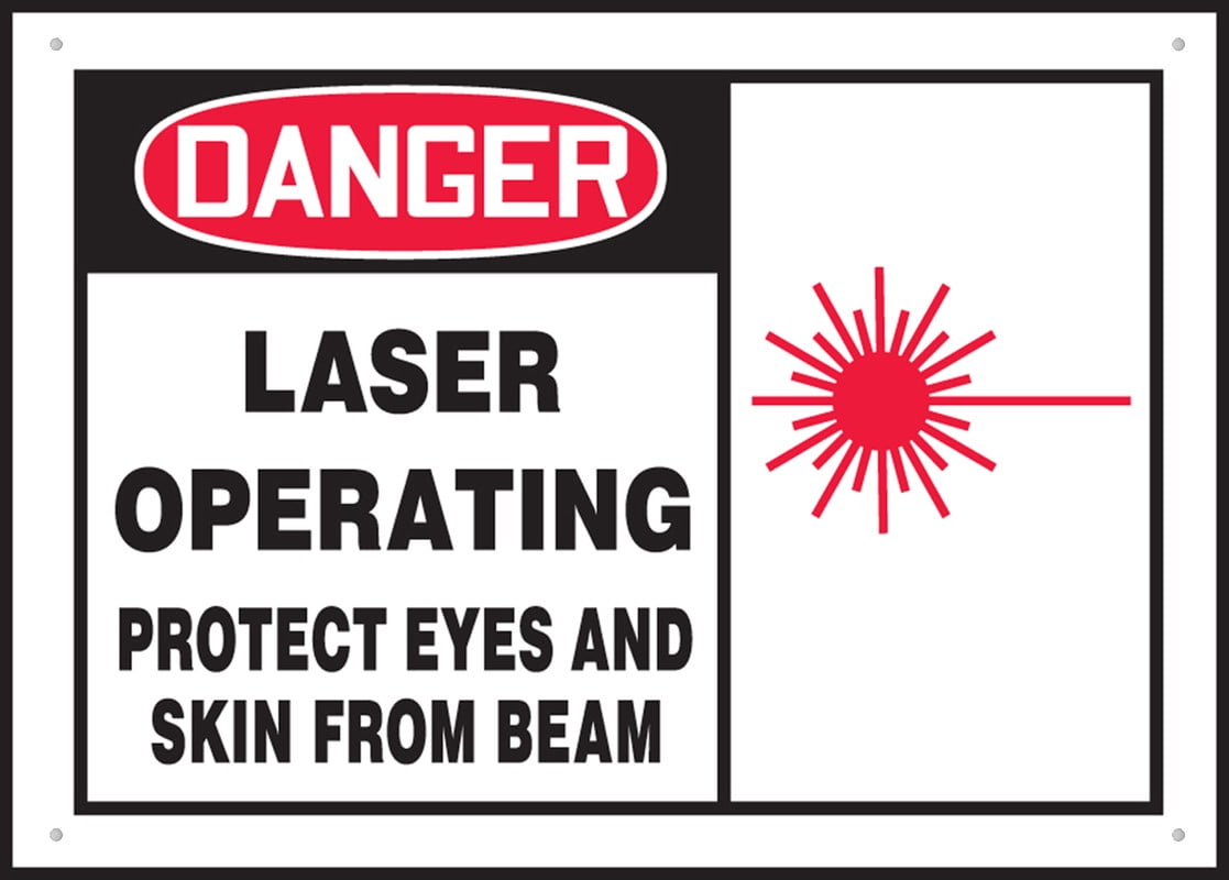 Danger Safety Label Laser Operating Protect Eyes And Skin From Beam ...