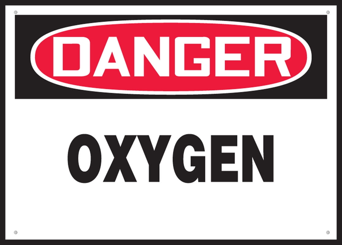 Danger Safety Label Oxygen Outdoor Metal Sign - 12 X 8 Metal Signs For ...