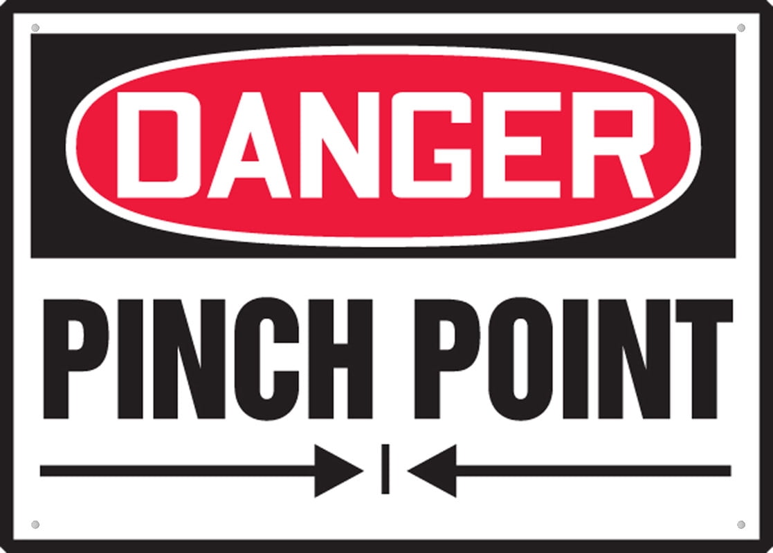 Danger Safety Label Pinch Point With Graphic For House 12" X 8" Yard ...