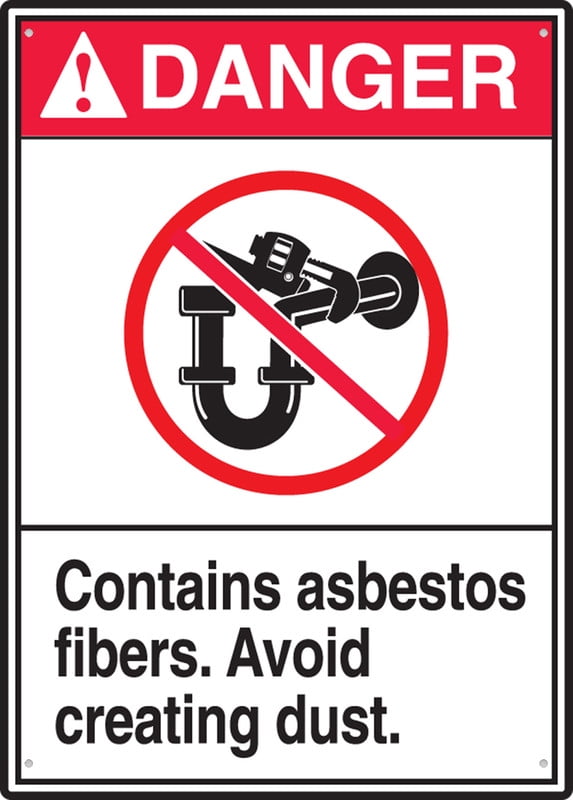 Danger Safety Labels Contains Asbestos Fibers Avoid Creating Dust For ...