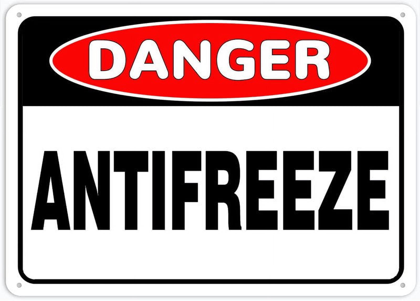 Danger Safety Sign Antifreeze Funny Vintage Tin Signs 8 X 12 Inch Wall ...