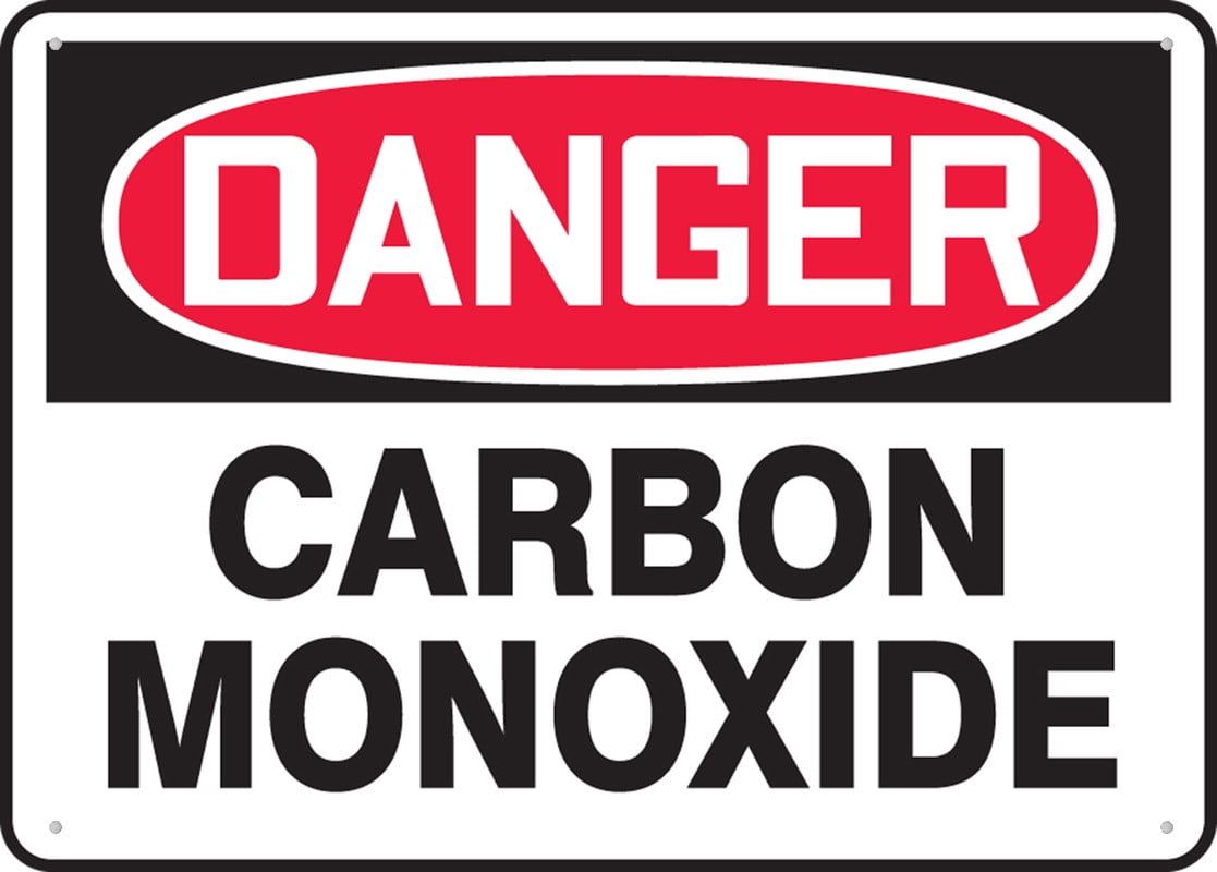 Danger Safety Sign Carbon Monoxide Aluminum 8X12 Inch Uv Ink Printed ...