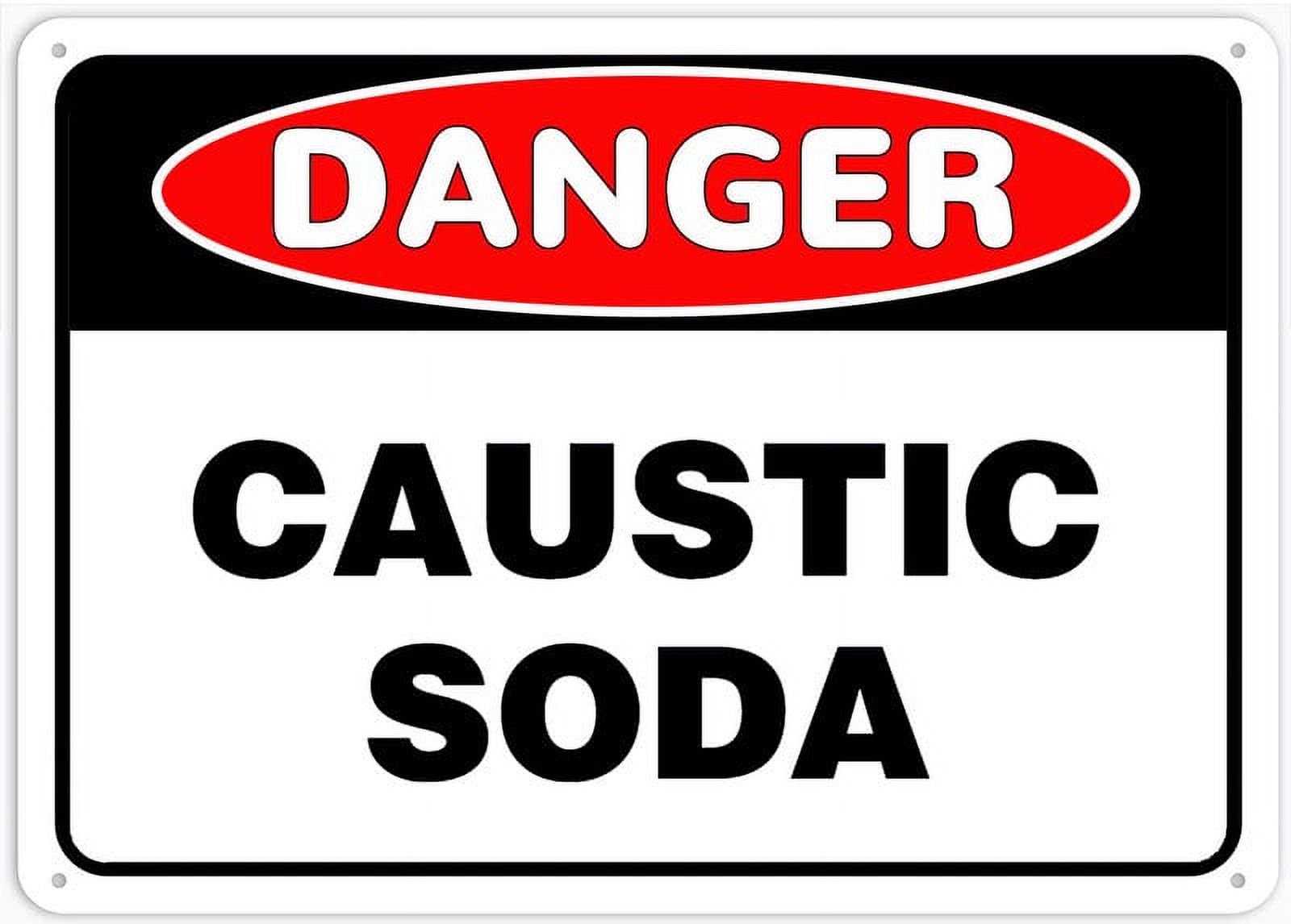 Danger Safety Sign Caustic Soda Sign Rustic Metal Tin Sign Home Outdoor ...